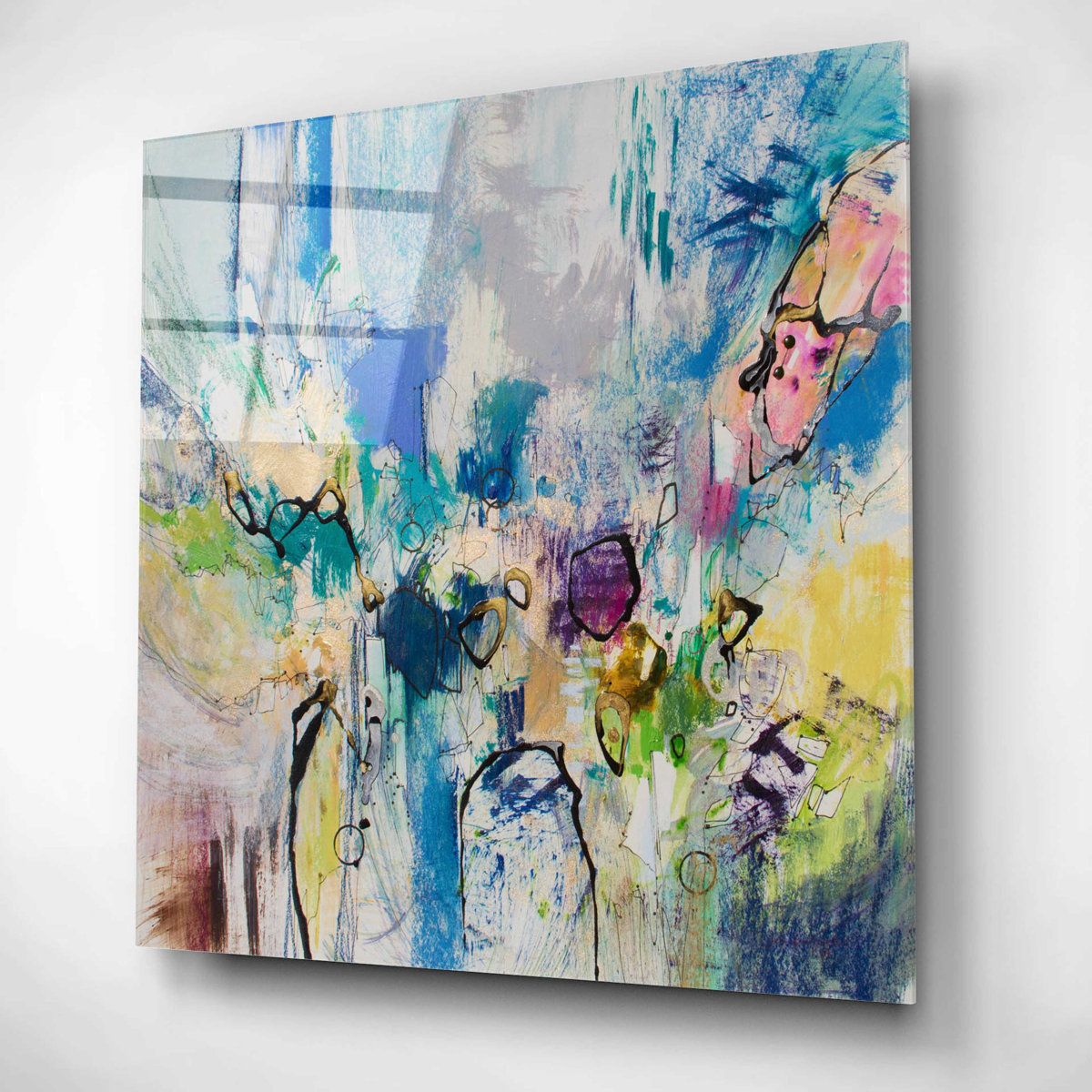 Wrought Studio 'Blue Series 17' By Jennifer Gardner, Acrylic Glass Wall ...