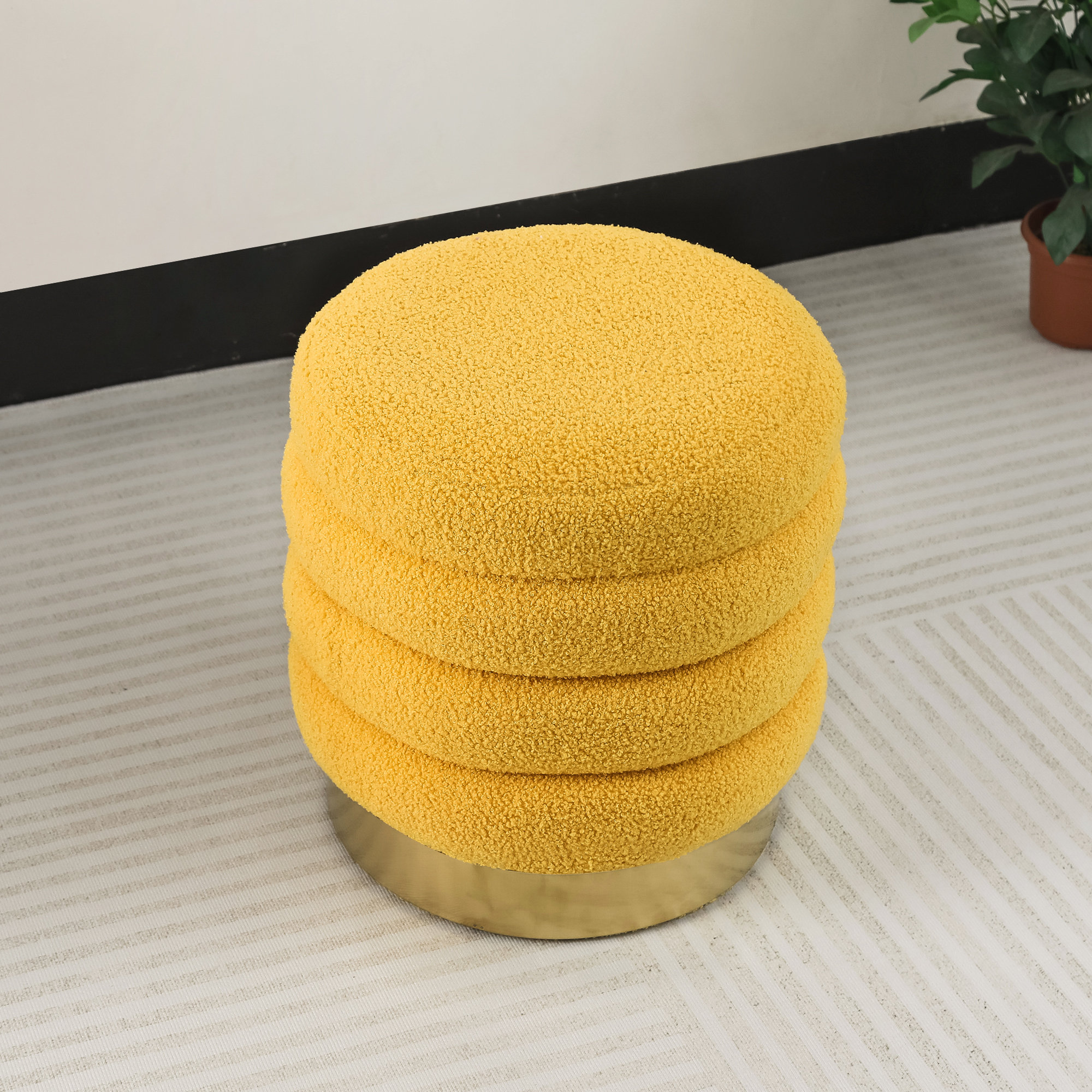 Mercer41 Mithusa 15.94" Wide Round Footstool Ottoman & Reviews | Wayfair