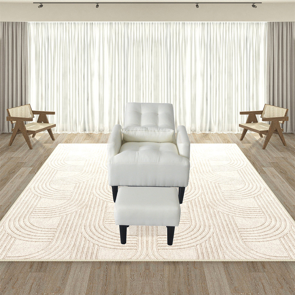 Ebern Designs Redde Boo Brand New Modern Design Living Room Cream ...