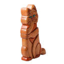 Novica Thoughtful Kitty Cat Cedar And Mahogany Sculpture | Perigold