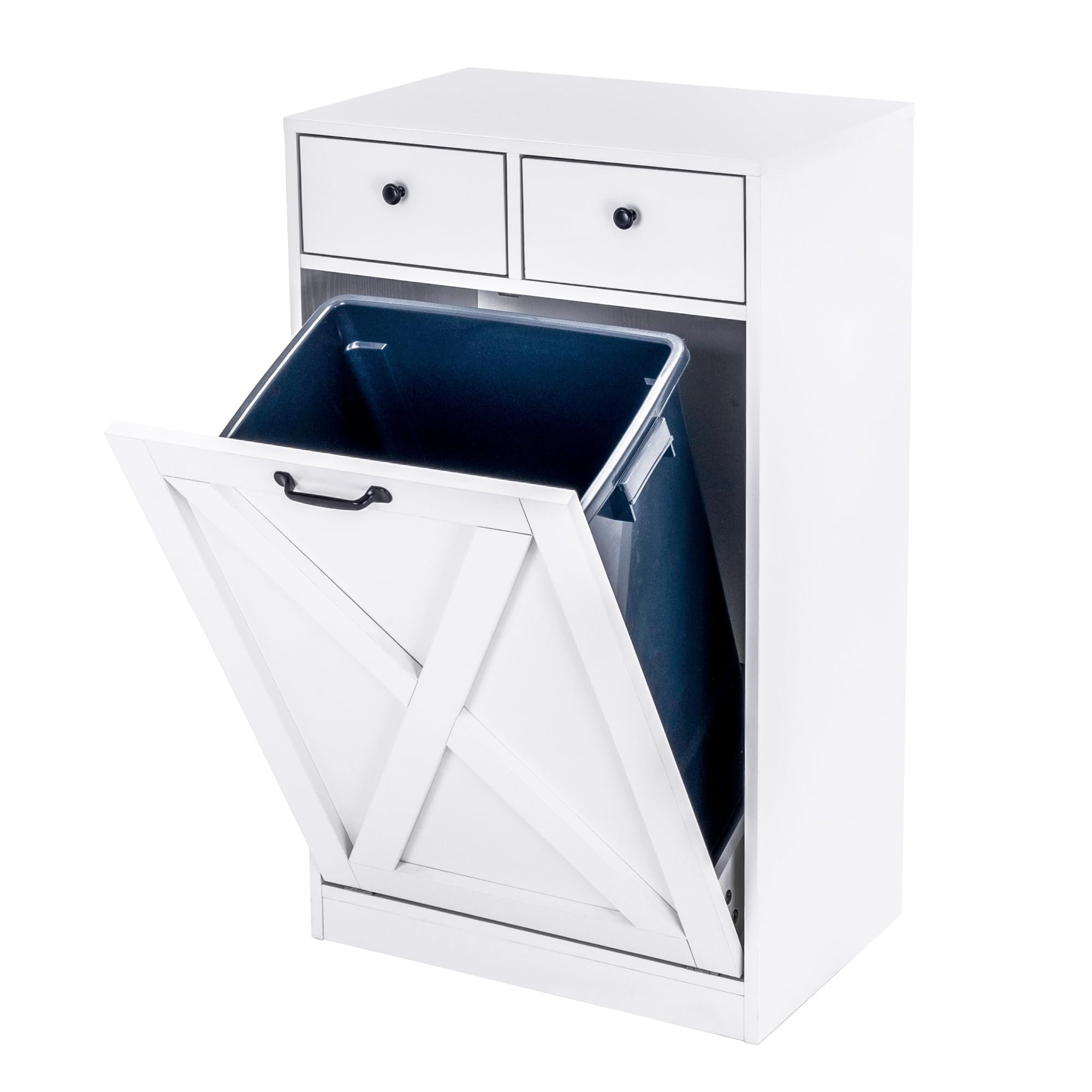 Passetas 13 Gallons Tilt Out Trash Can Cabinet, Wooden Trash Cabinet ...