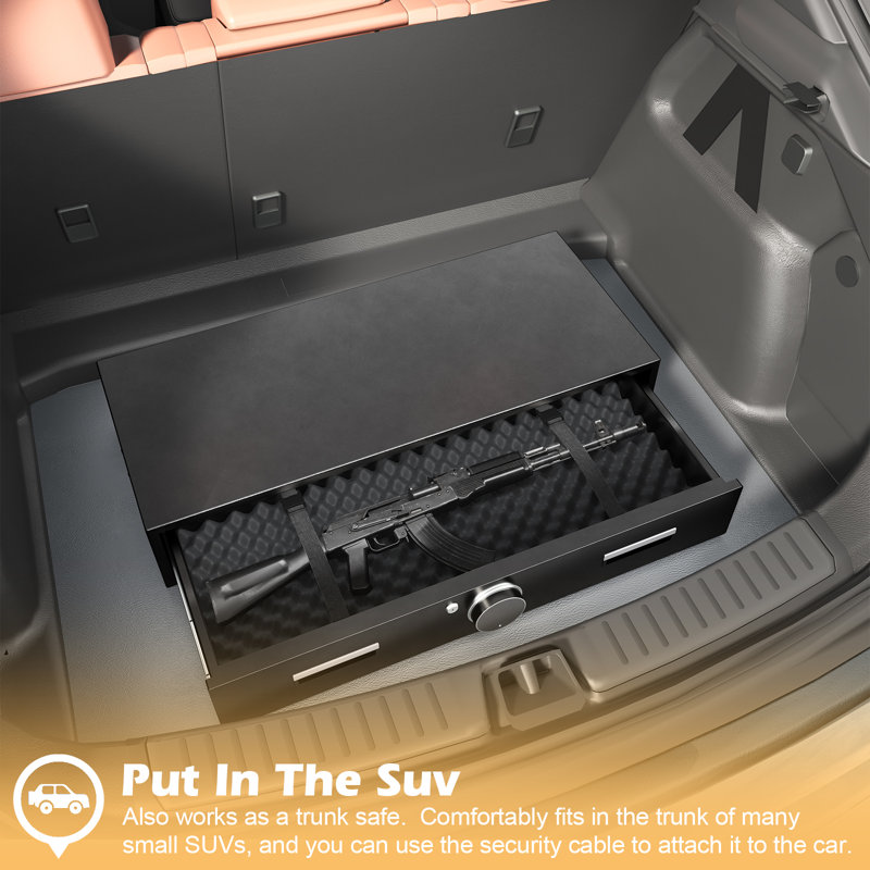 HTOCINQ Heavy-duty Under Bed Gun Safe, Quick Access For Ar Rifles ...