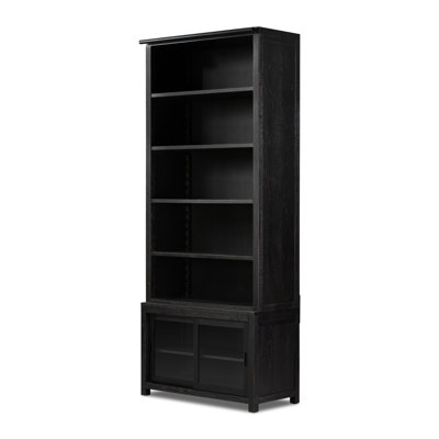Gracie Oaks Zarinah 102" H x 84" W Solid Wood Standard Bookcase | Wayfair