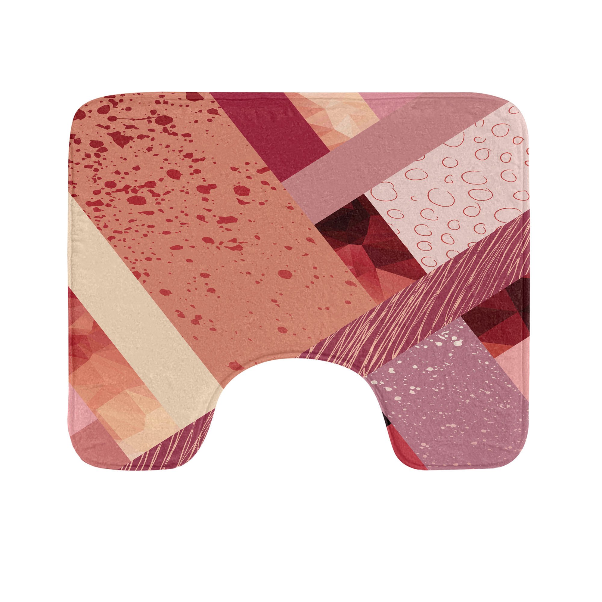 Winston Porter Pale Pink Toilet Mat U-Shape Bathroom Rug 20" Coral ...