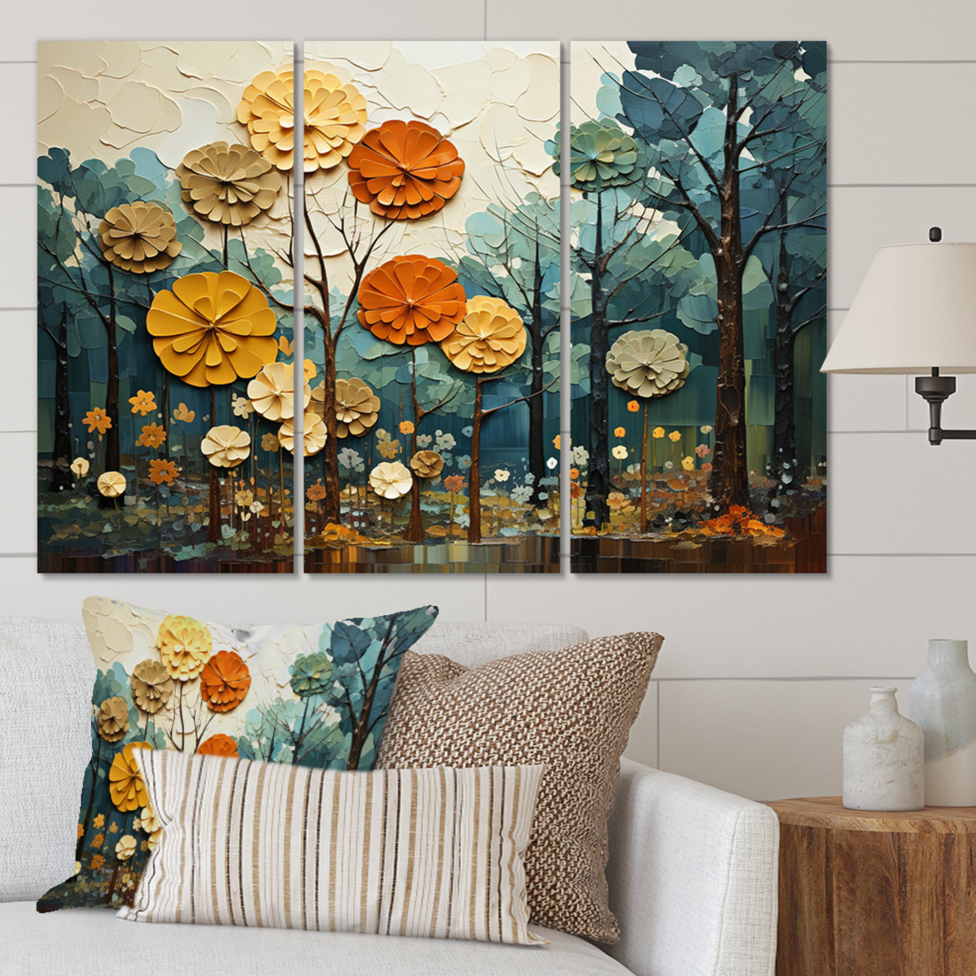 Millwood Pines Forest Majestic Forest Collage I On Canvas 3 Pieces ...