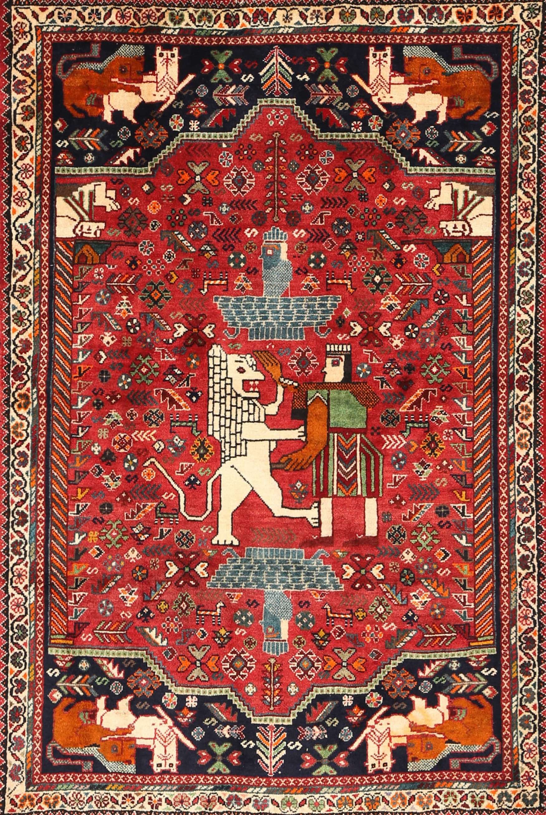 Hokku Designs Dogra Hand-Tufted Wool Red Area Rug | Wayfair