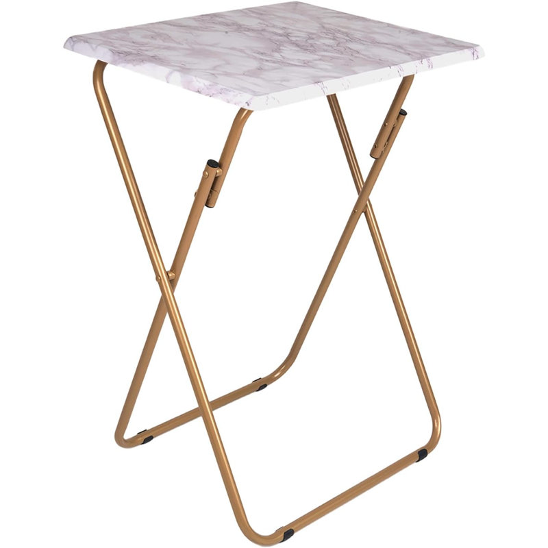 Everly Quinn Folding Tray Table Folding TV Tray Table, 26 Inch Sturdy ...