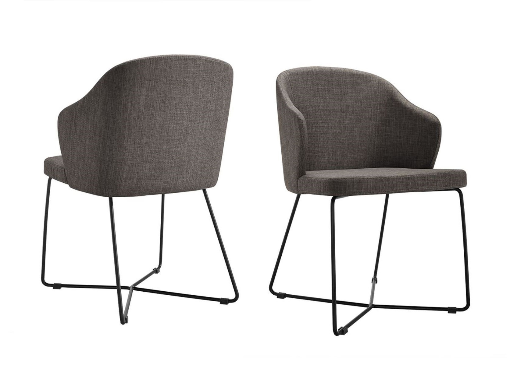 George Oliver Pavia Modern Grey Fabric Dining Chair (set Of 2) | Wayfair