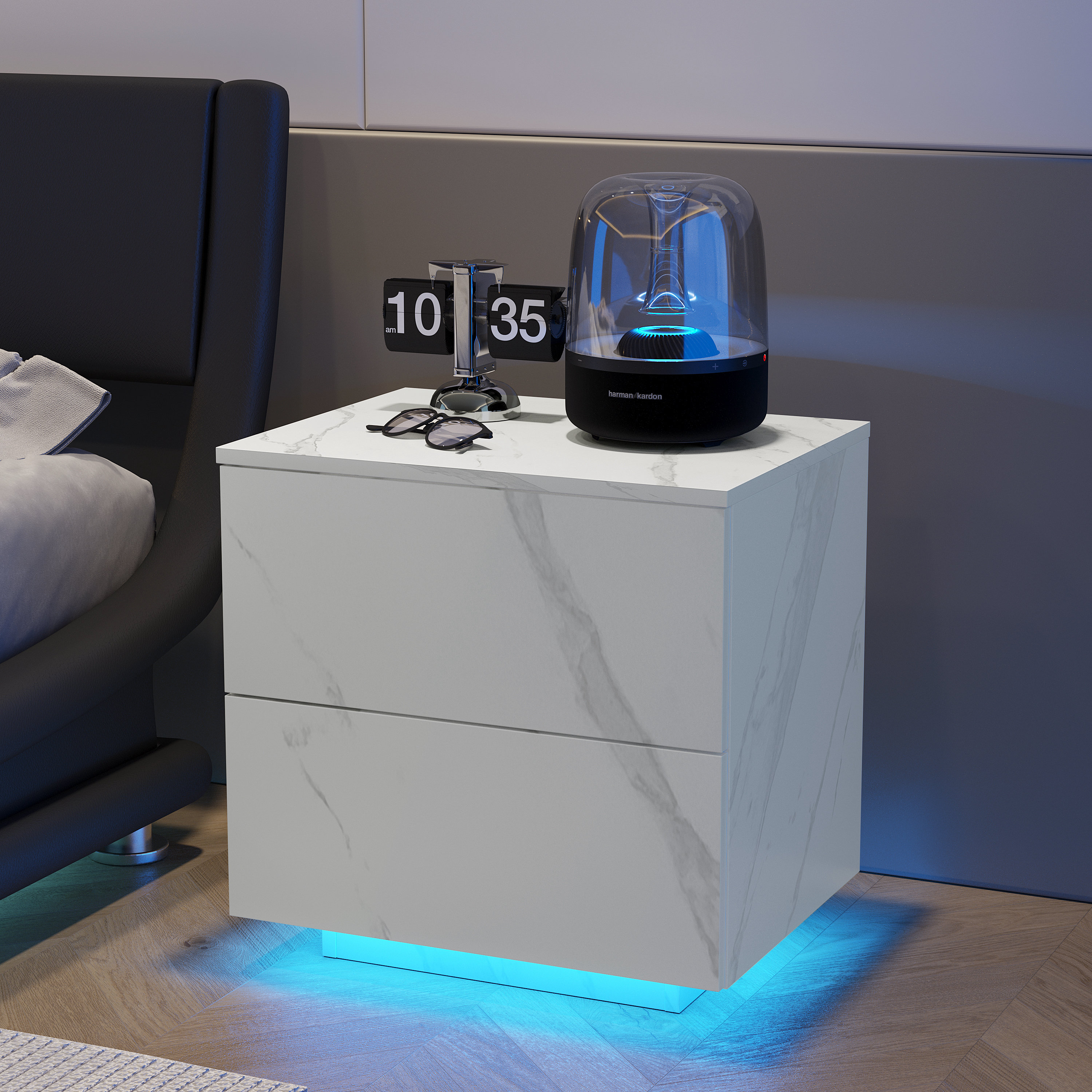 Wrought Studio™ Kerrilyn 2 - Drawer Nightstand in White | Wayfair