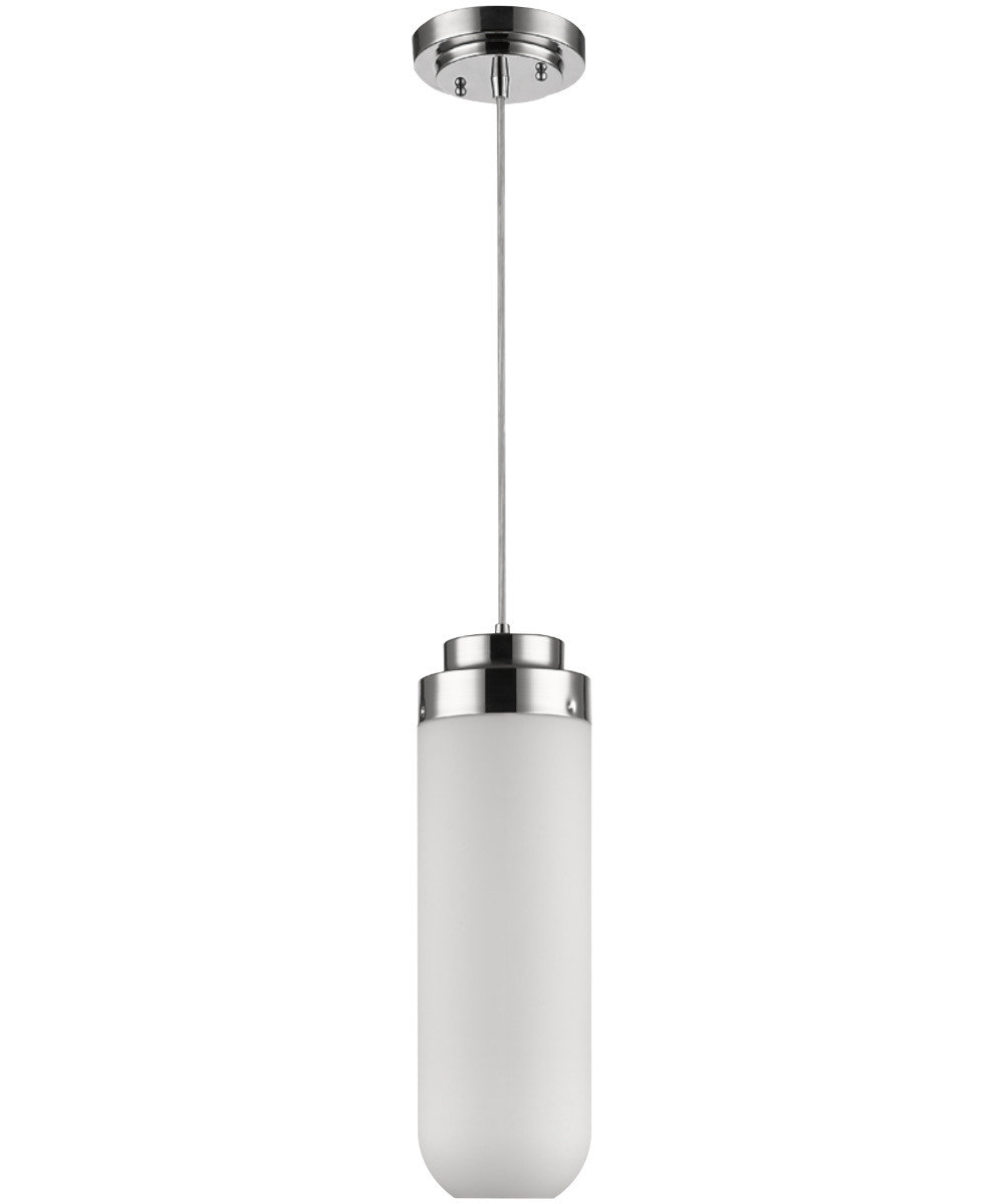Orren Ellis Solar 1-Light Polished Nickel Indoor Pendant With 18" H ...