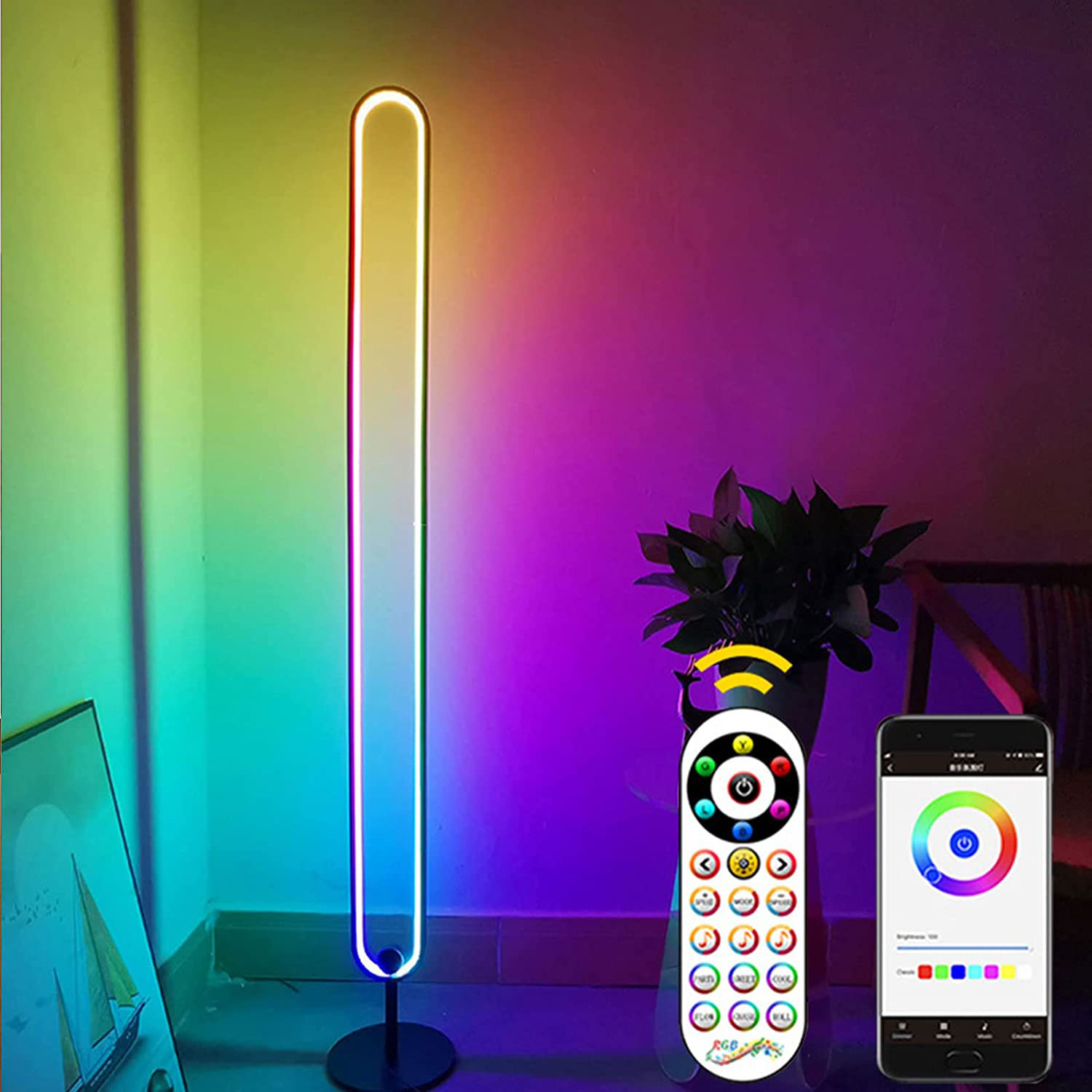 Orren Ellis 41'' LED Column Floor Lamp | Wayfair