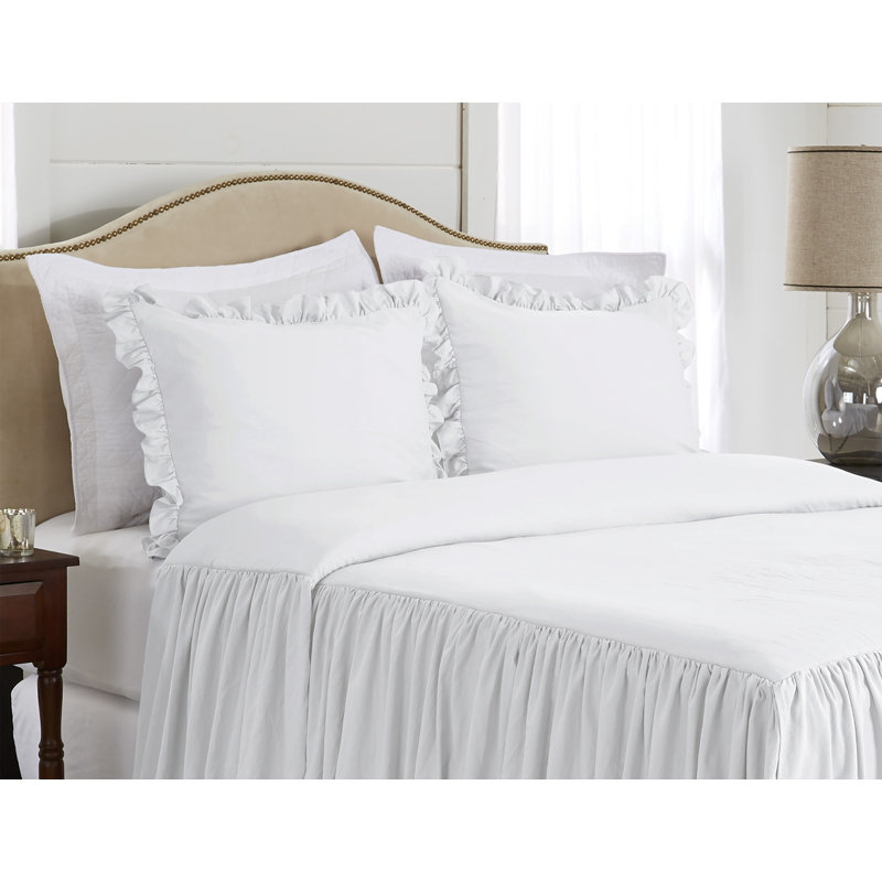 Sweet Jojo Designs Gathered Bedspread White Comforter Set | Wayfair