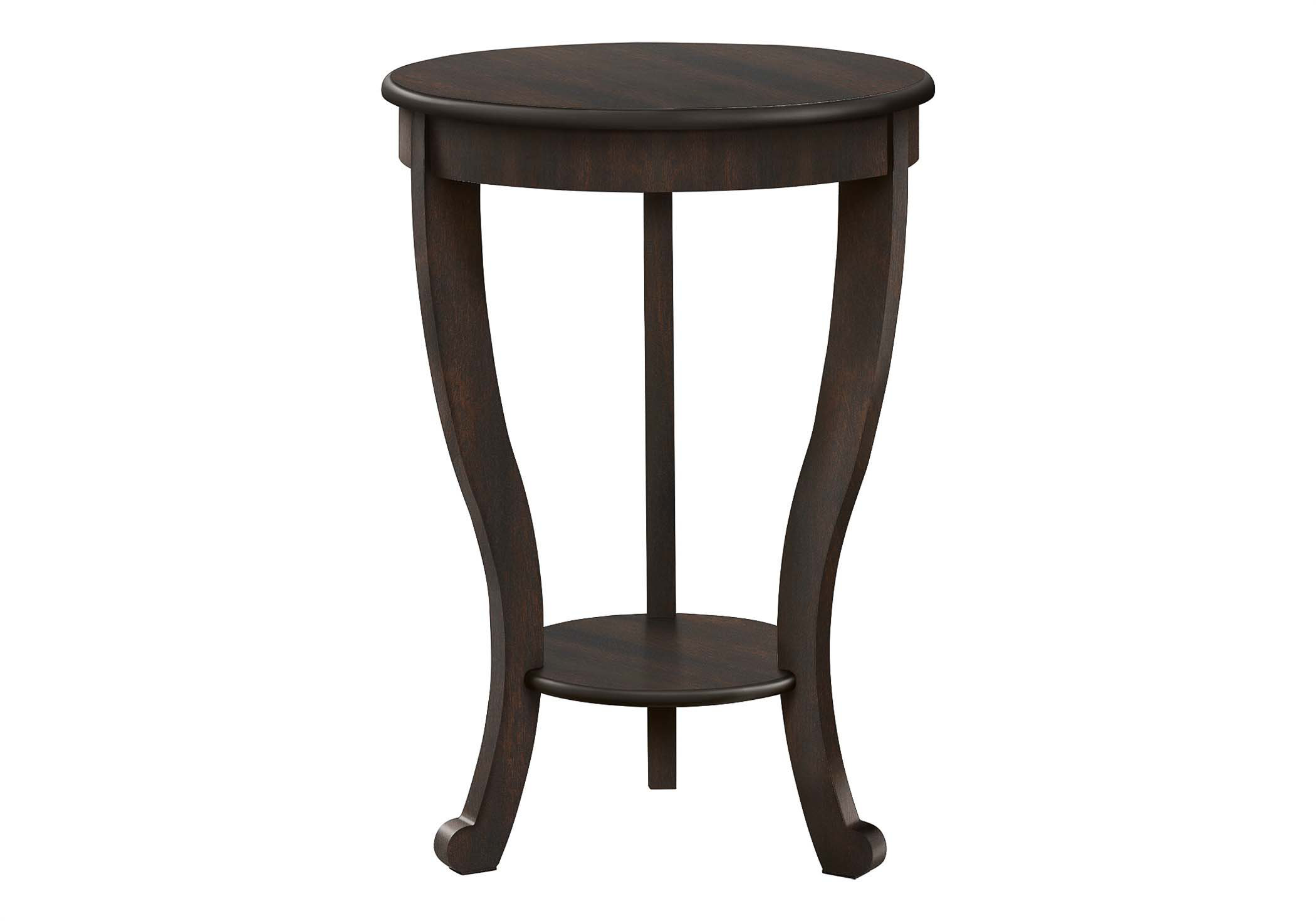 House of Hampton® Accent Table, 2 Tier, Bedroom, End, Lamp, Nightstand, Round, Side Table, Brown ...
