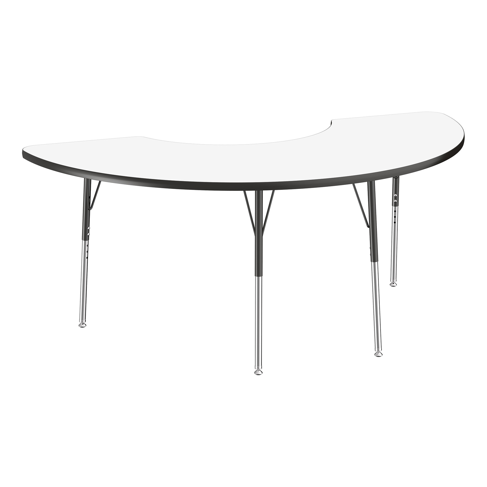 Learniture Half-Moon Adjustable Height Dry-Erase Whiteboard Classroom ...