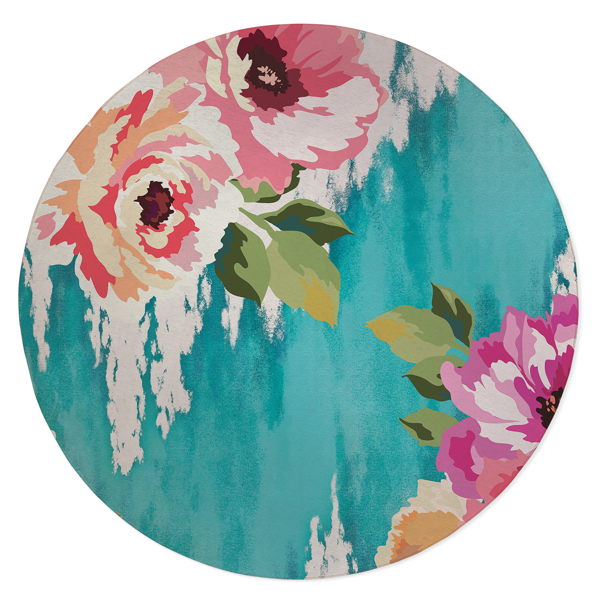 KAVKA DESIGNS Low Pile Carpet Straight Round Chair Mat | Wayfair