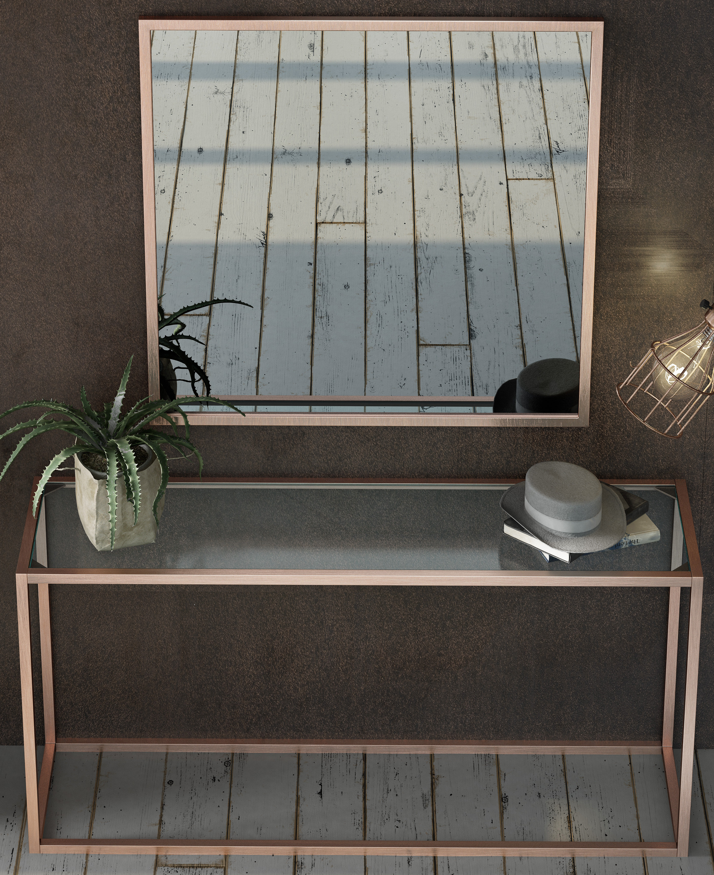 Hokku Designs Abdiasis Console Table and Mirror Set | Wayfair