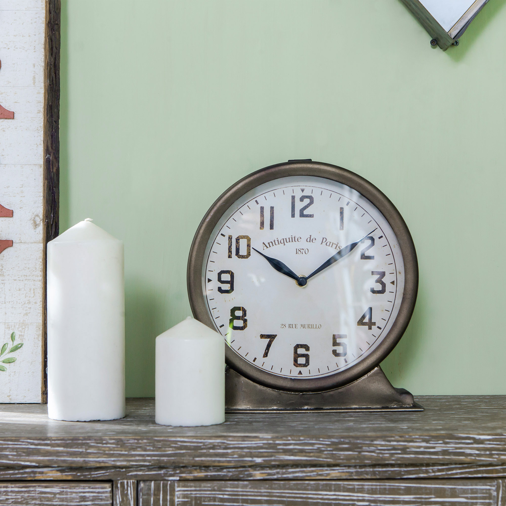 Gracie Oaks Antique Paris Tabletop Clock & Reviews | Wayfair