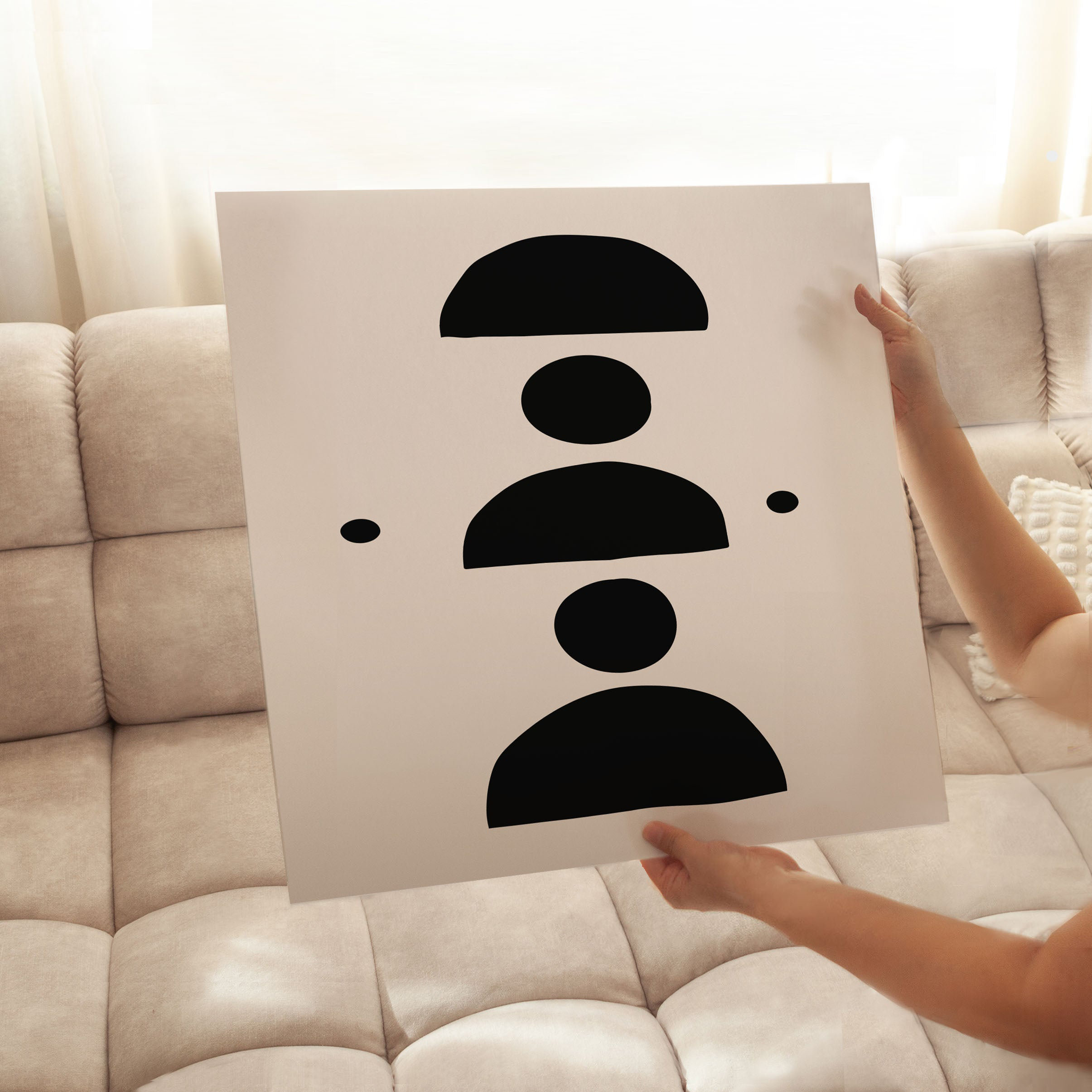 Wrought Studio™ Abstract Abstract Balance Mid-Century Modern Unframed ...