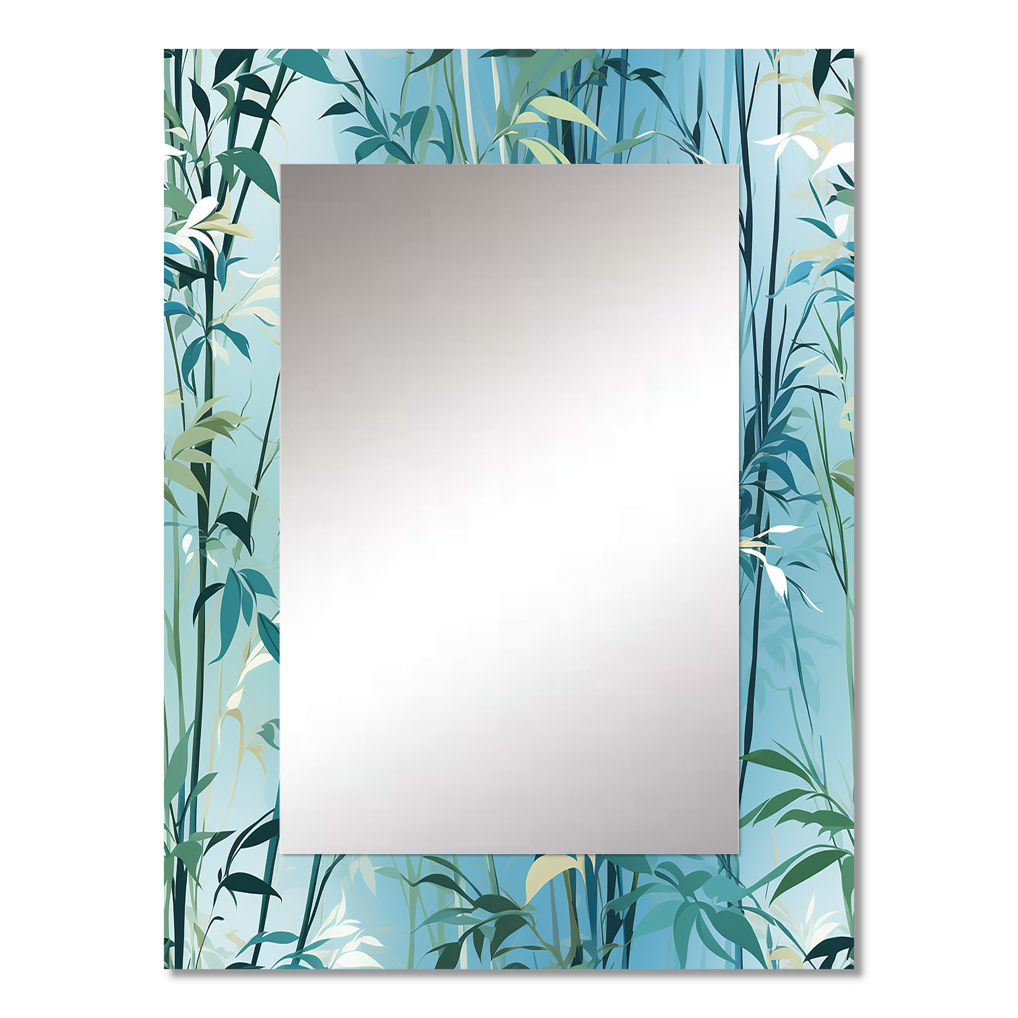 Bungalow Rose Natures Botanical Ferns Jungle Harmony - Botanical Mirror ...