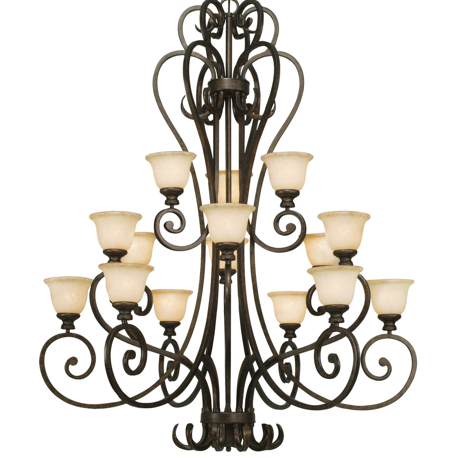 Lark Manor Anaeli 15 - Light Shaded Tiered Chandelier & Reviews ...