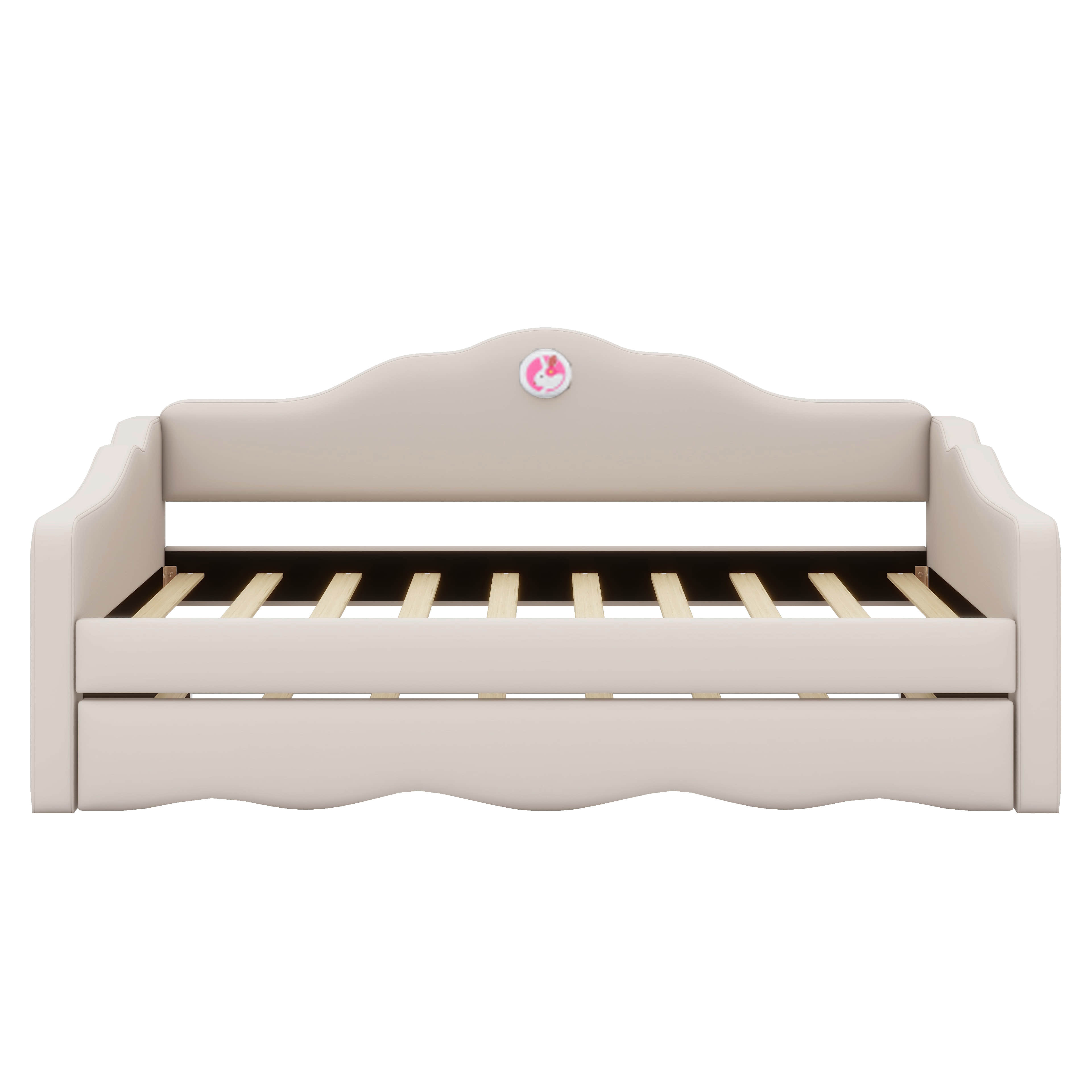 Red Barrel Studio® Twin-Sized Upholstered Daybed With A Wave-Design ...