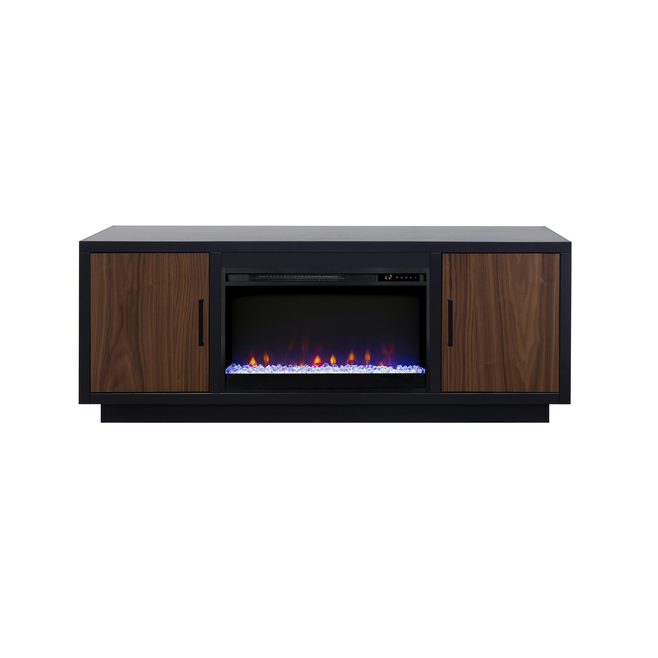 Taroo Clocks Aria Fireplace TV Stand for TVs up to 80 inches, Minimal ...