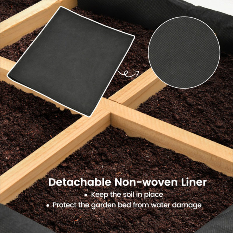 Loon Peak® Raised Garden Bed With Trellis 2-Tier Storage Shelves | Wayfair