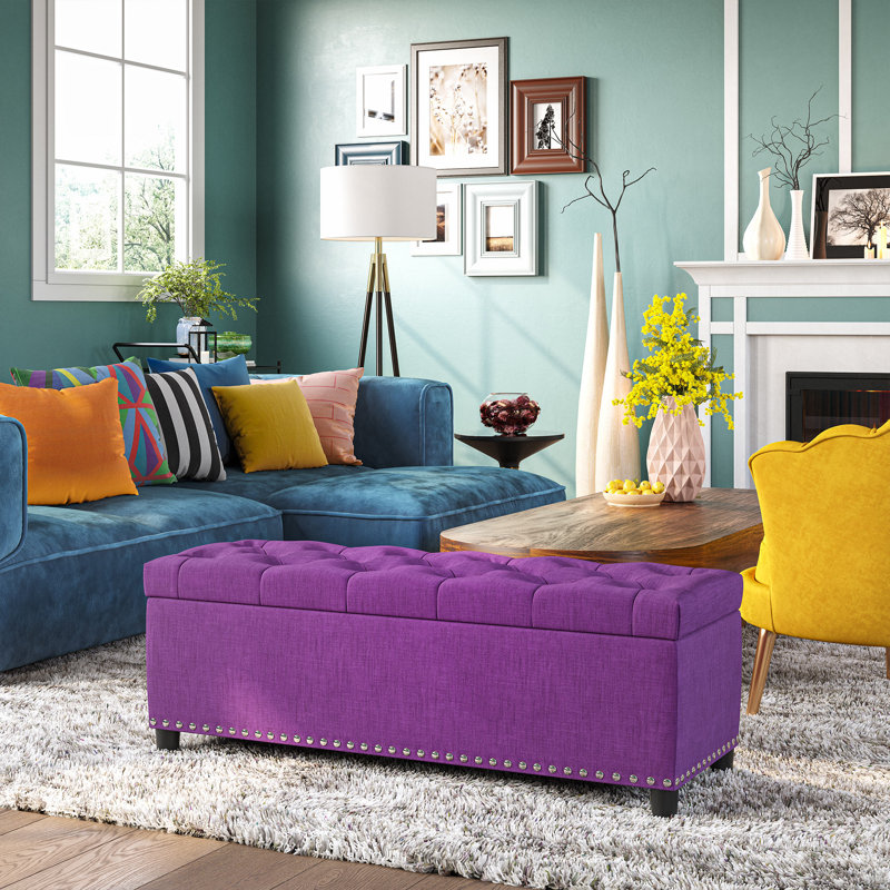 Alcott Hill® Upholstered Storage Ottoman & Reviews | Wayfair