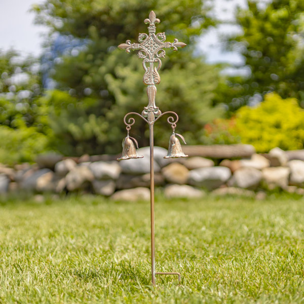 Arlmont & Co. Assorted Embellished Iron Cross Garden Stakes "Anael ...