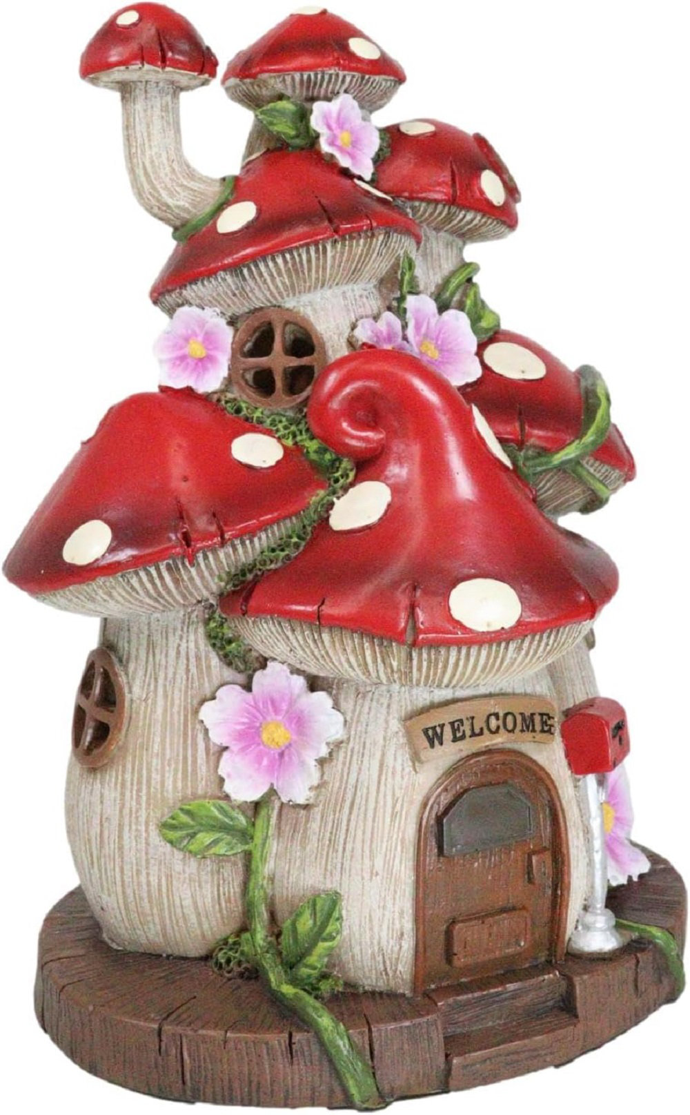 Trinx LED Light Up Enchanted Fairy Garden Toadstool Mushrooms Cottage ...