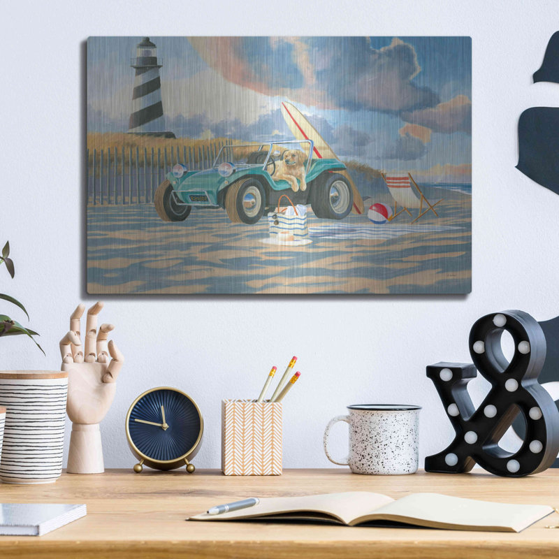 Breakwater Bay 'Beach Ride IV' by James Wiens, Metal Wall Art | Wayfair