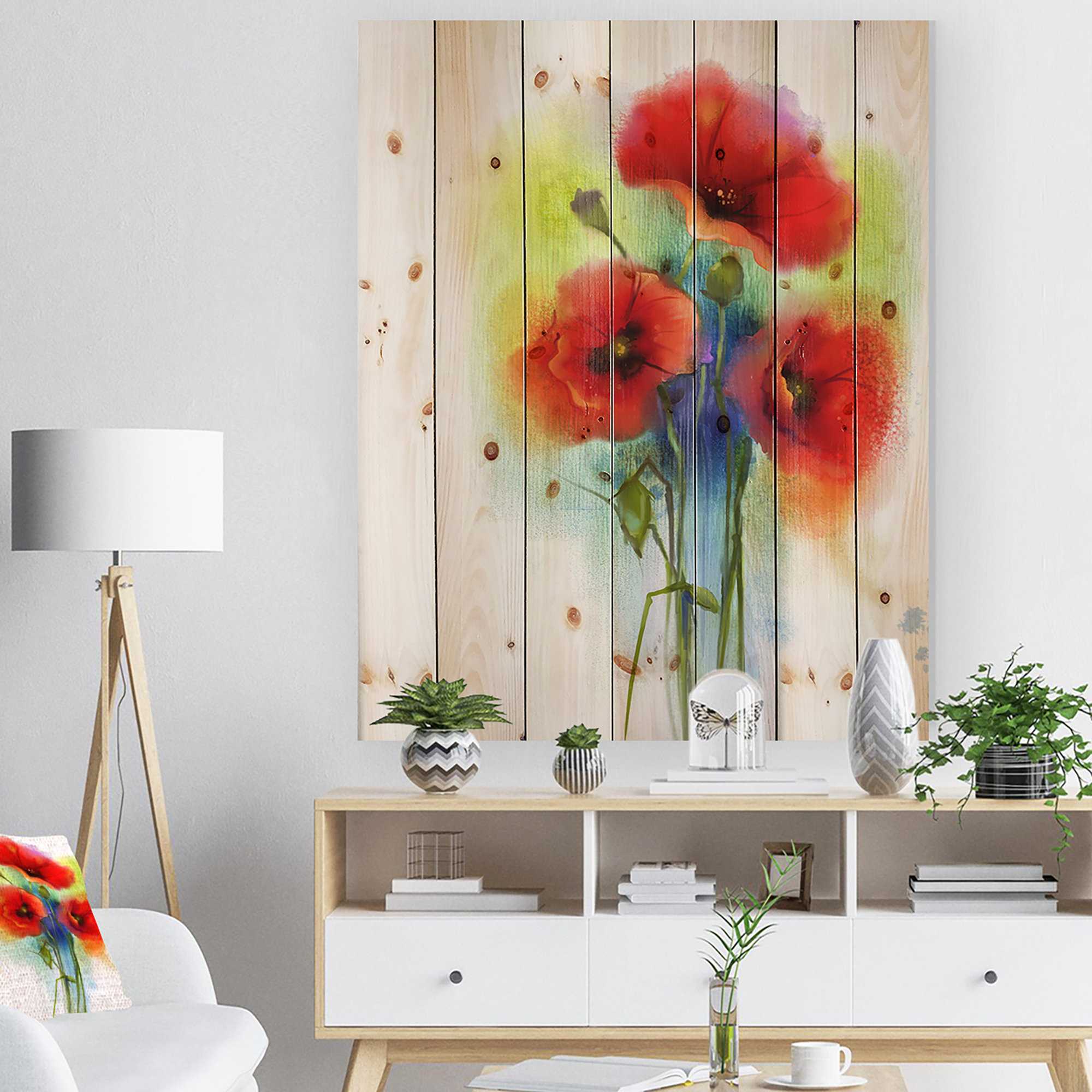 Winston Porter Bunch Of Bright Red Poppy Flowers - Nautical & Coastal ...