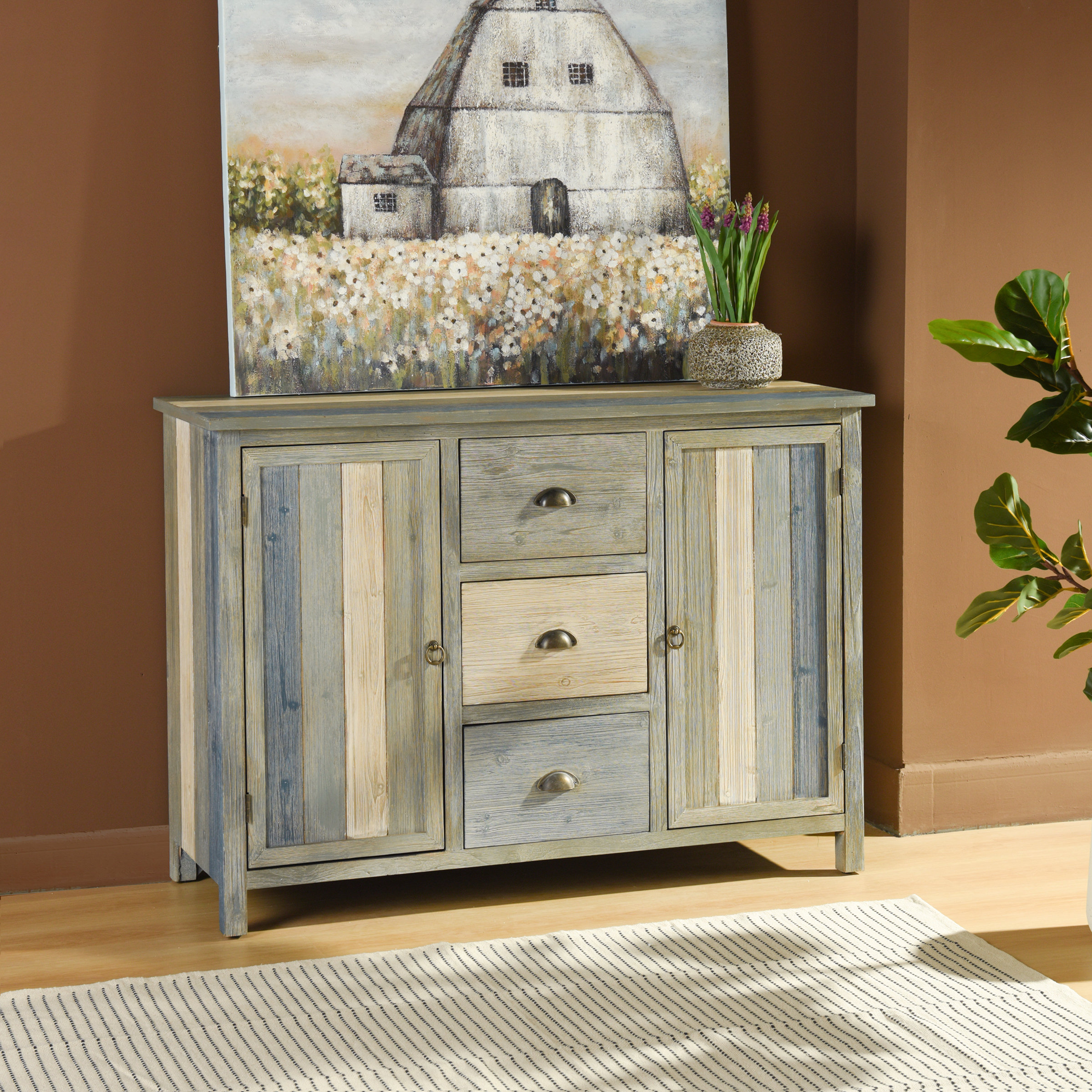 Langley Street Allurine 50" Wide 3 Drawer Sideboard & Reviews | Wayfair