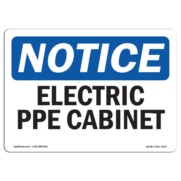 SignMission Electrical PPE Cabinet Sign | Wayfair
