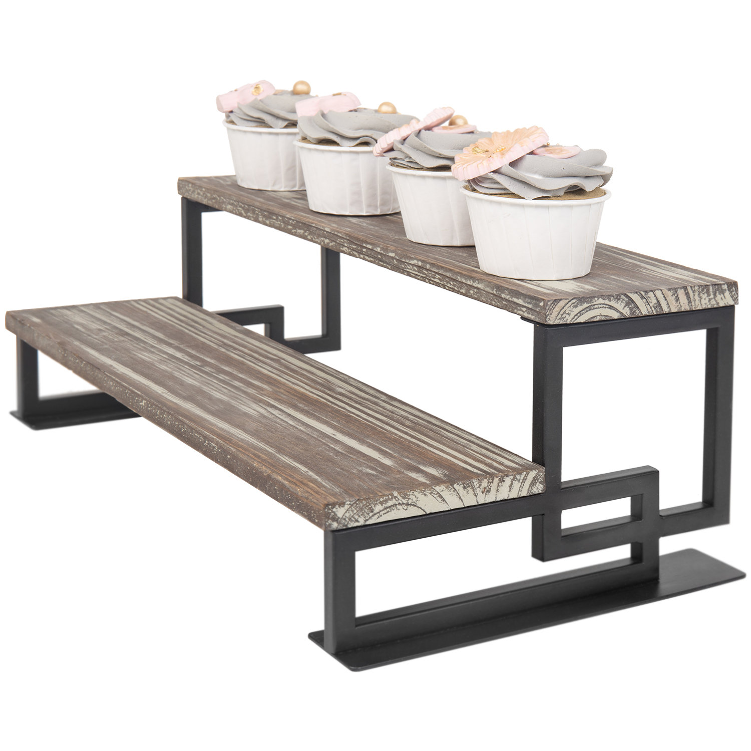 Gracie Oaks Anaisabella 2 Level Wood Cupcake Tiered Stand - Wayfair Canada