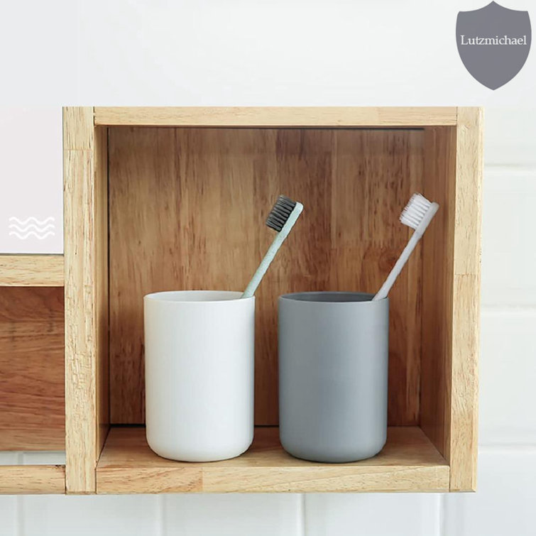 menggutong 3PCS Bathroom Toothbrush Cup Unbreakable Plastic Tumbler Cup ...