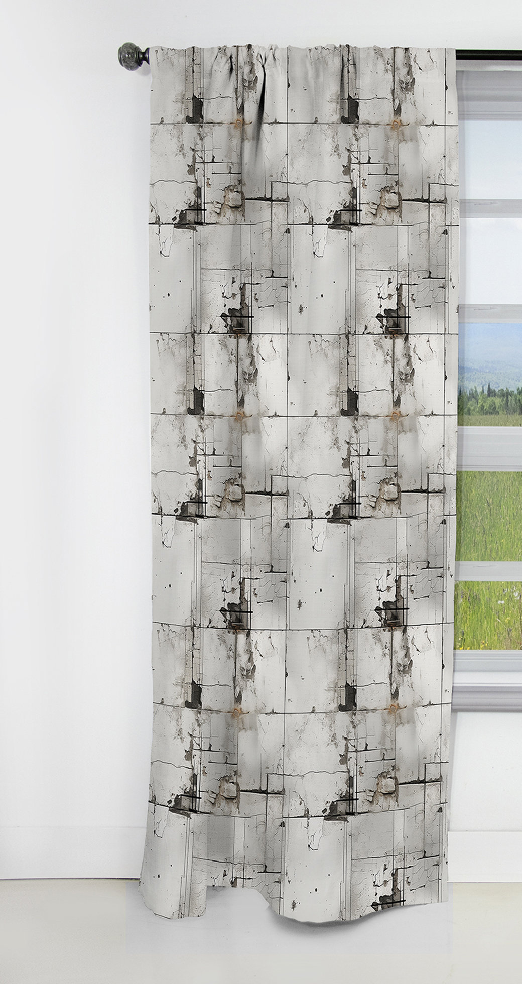 Design Art Industrial Balance - Abstract Curtain - Blackout Geometric ...