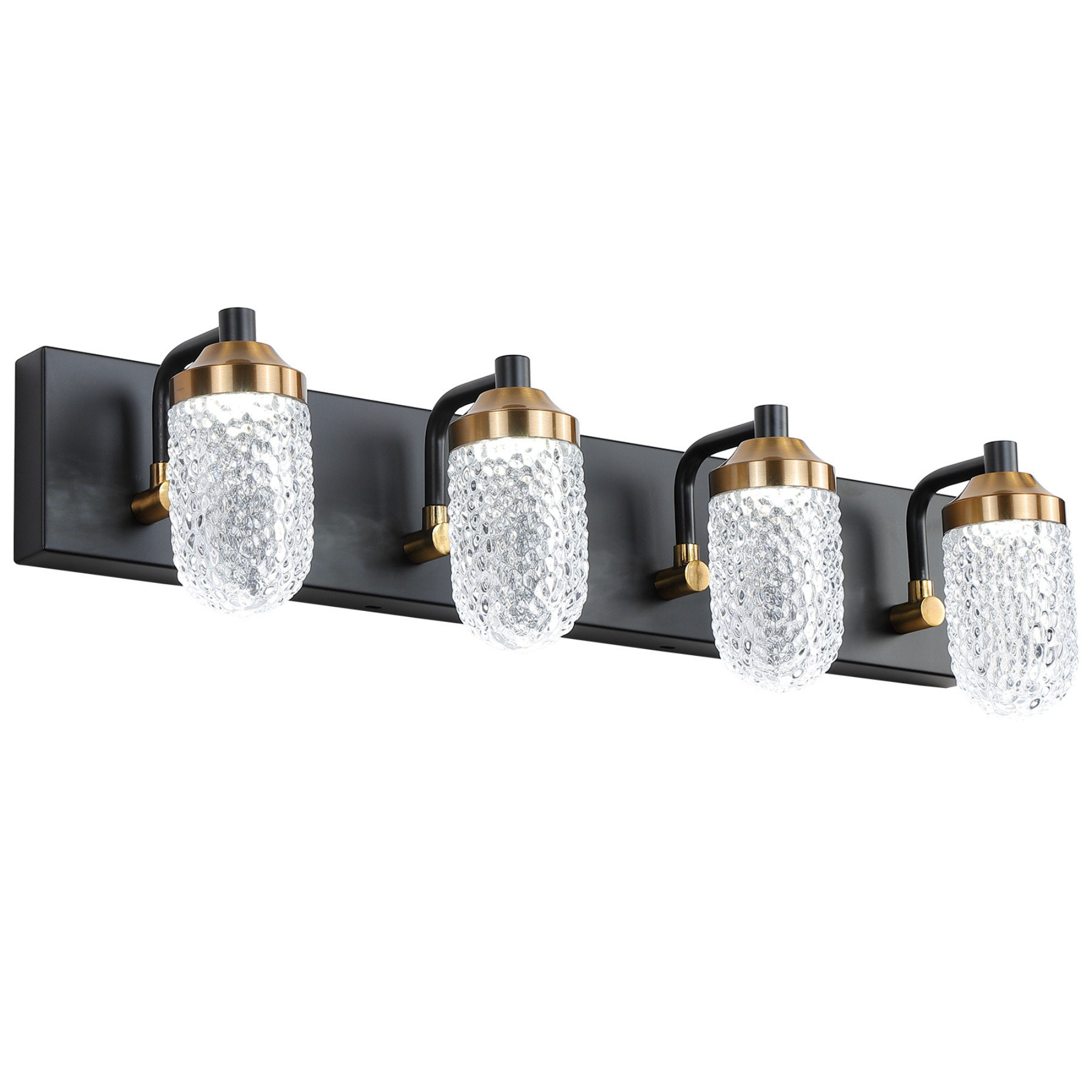 Latitude Run® Bathroom Vanity Lights with 4 Integrated LED Bulbs ...