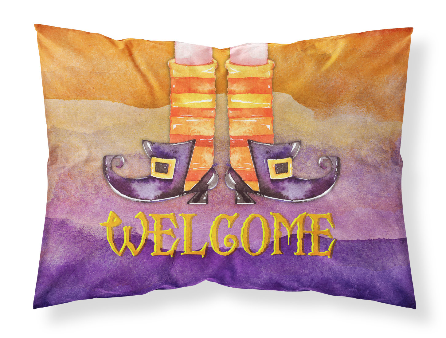 Caroline's Treasures Halloween Welcome Witches Feet Pillowcase | Wayfair