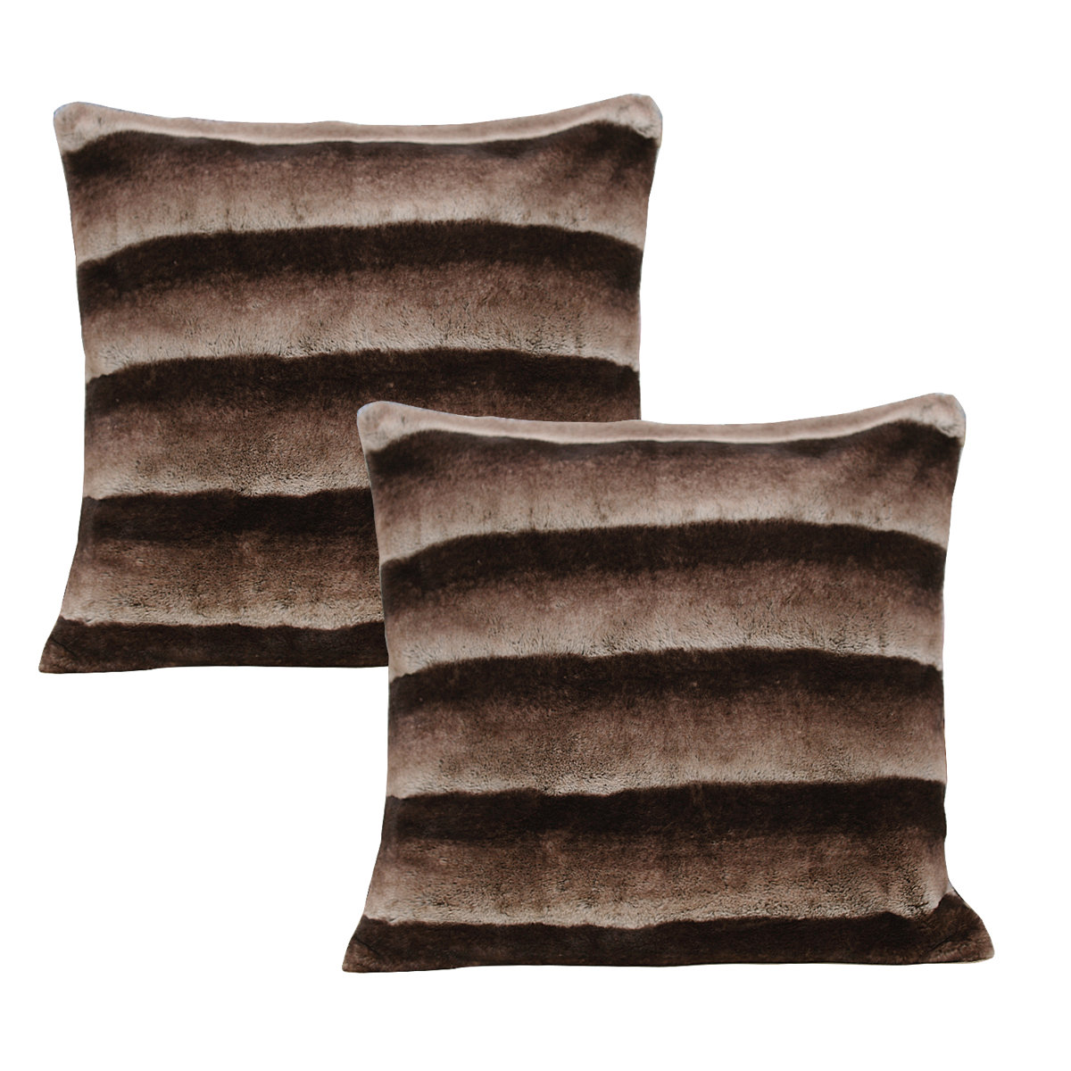 SERENTA Home Soft Things Tip Printing Light Faux Fur Pillow Cover Set ...