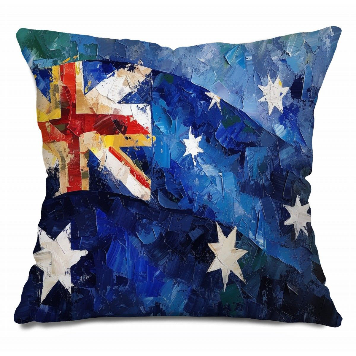 VisionDecor Australian Flag Throw Pillow, Abstract Cotton Twill Pillows ...