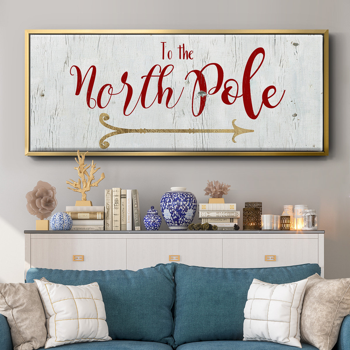Red Barrel Studio® North Pole- Framed Canvas | Wayfair