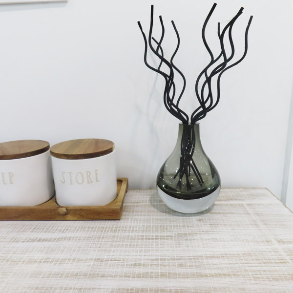 Vivience Grey Tinted Diffuser With Black Curved Reeds | Wayfair