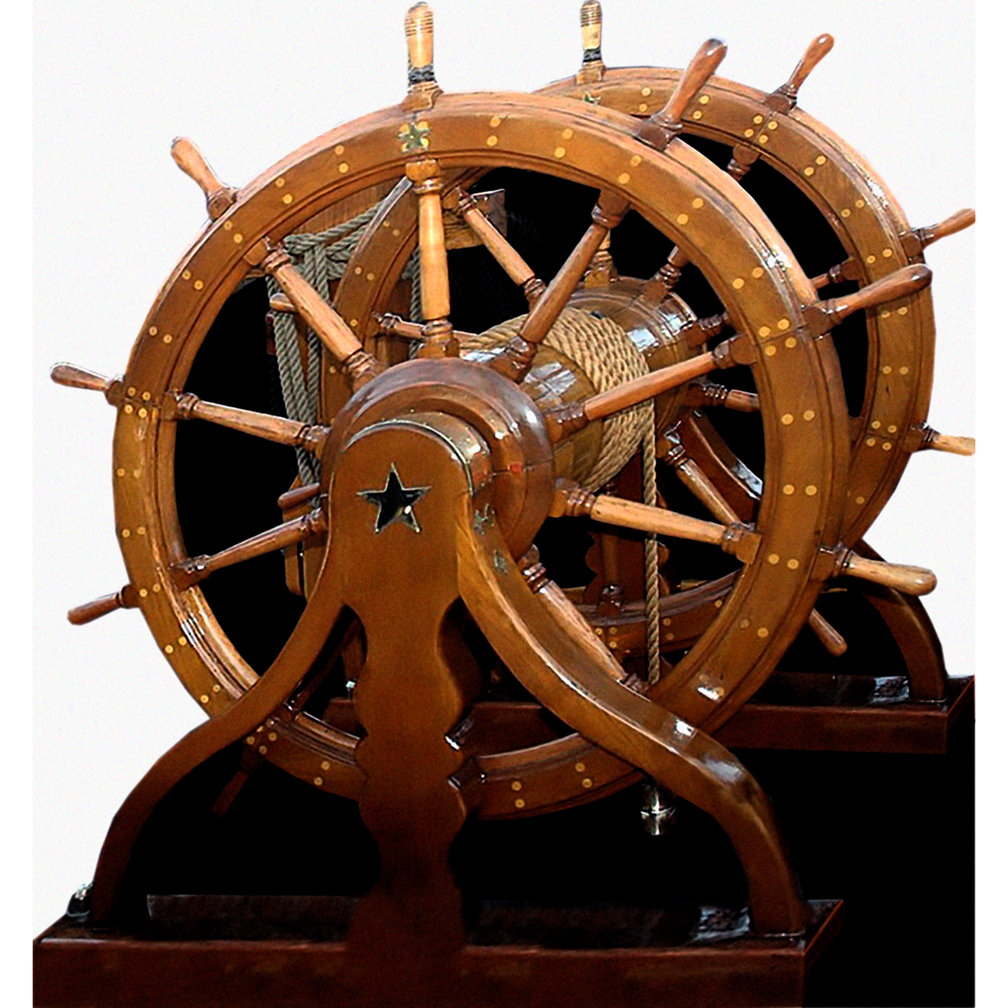 Wet Paint Printing H20237 Lifesized Ship's Wheel Helm Captain Prop ...
