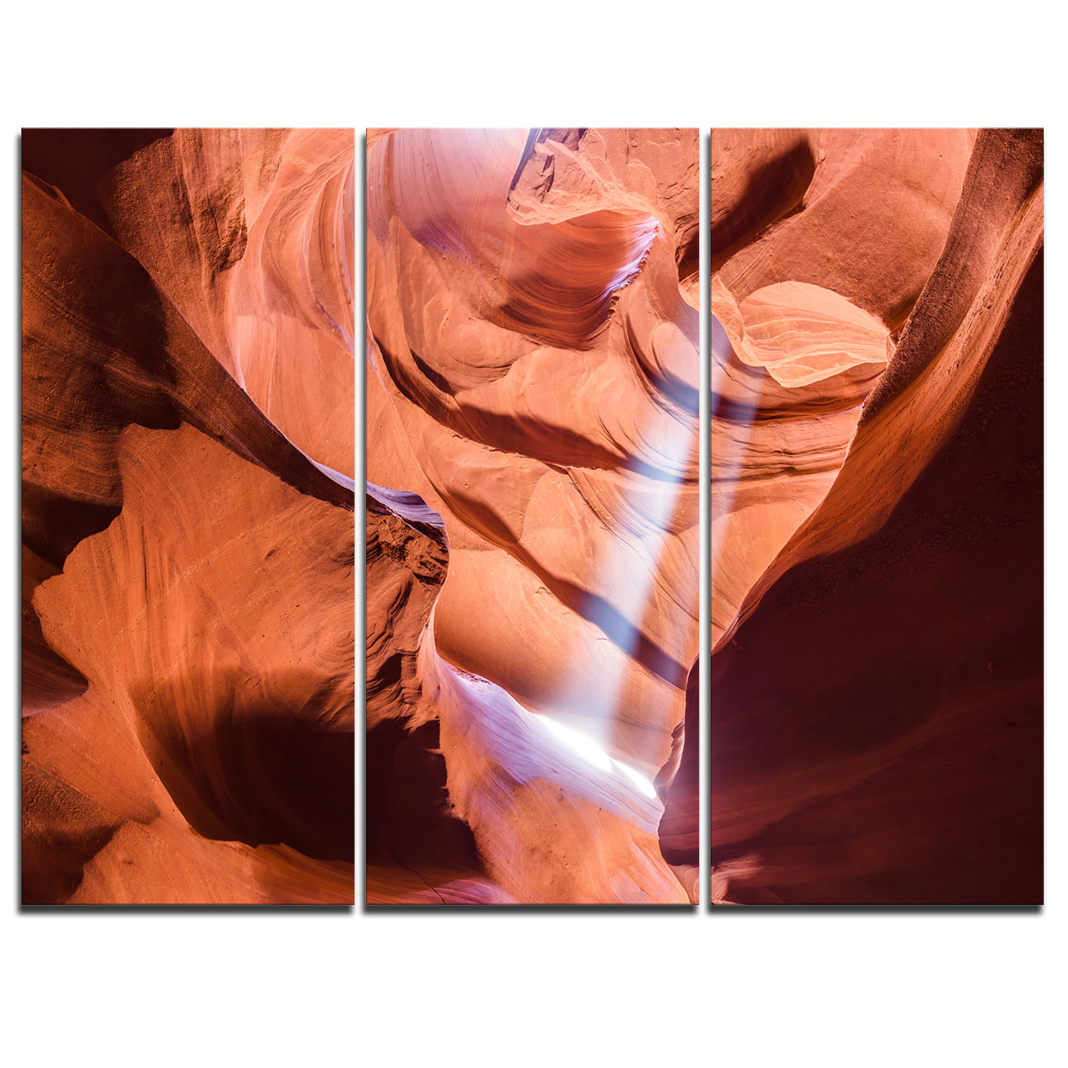 Design Art Light to Antelope Canyon - 3 Piece Graphic Art on Wrapped ...