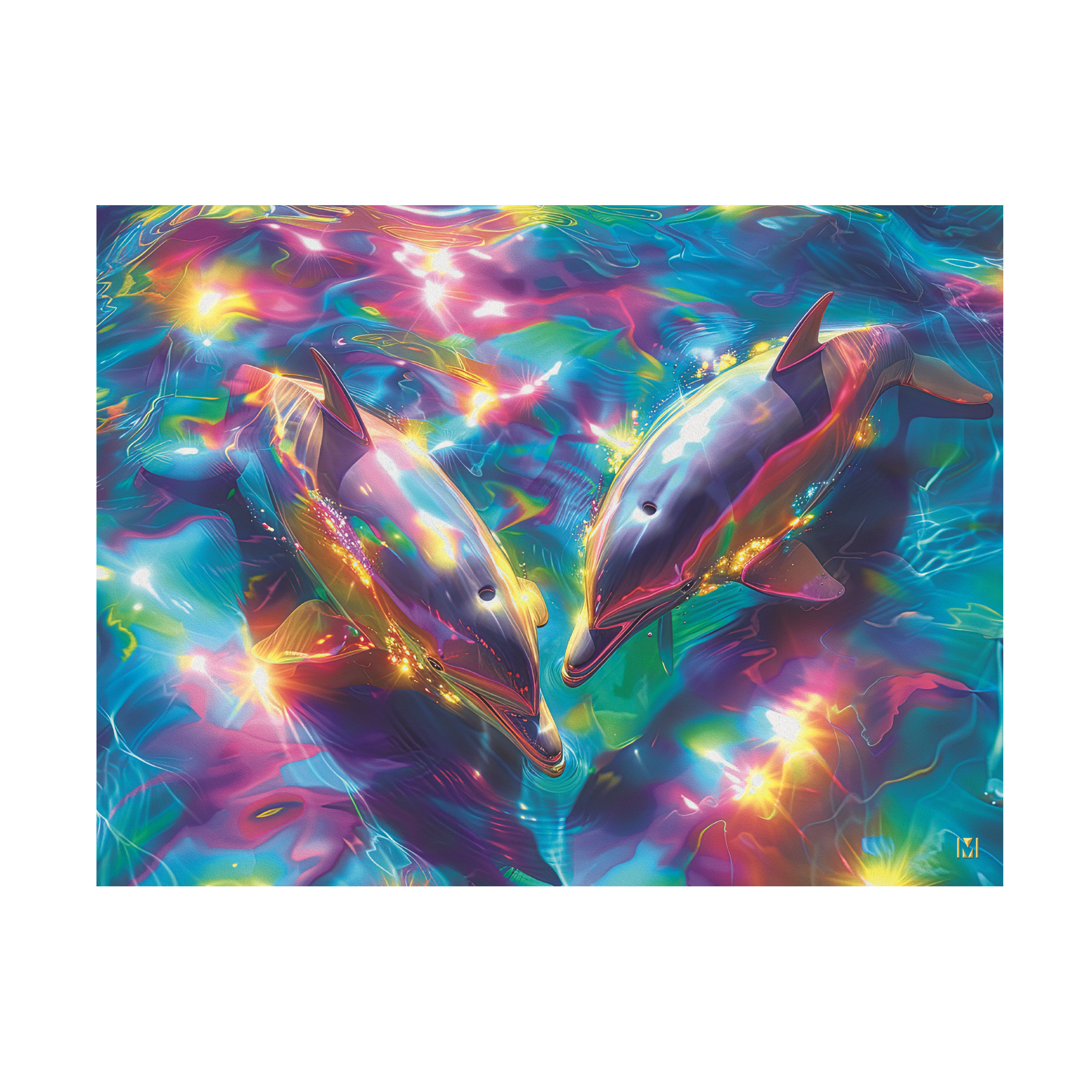 Winston Porter Michael David Ward Rainbow Sea Dolphins Canvas Art ...
