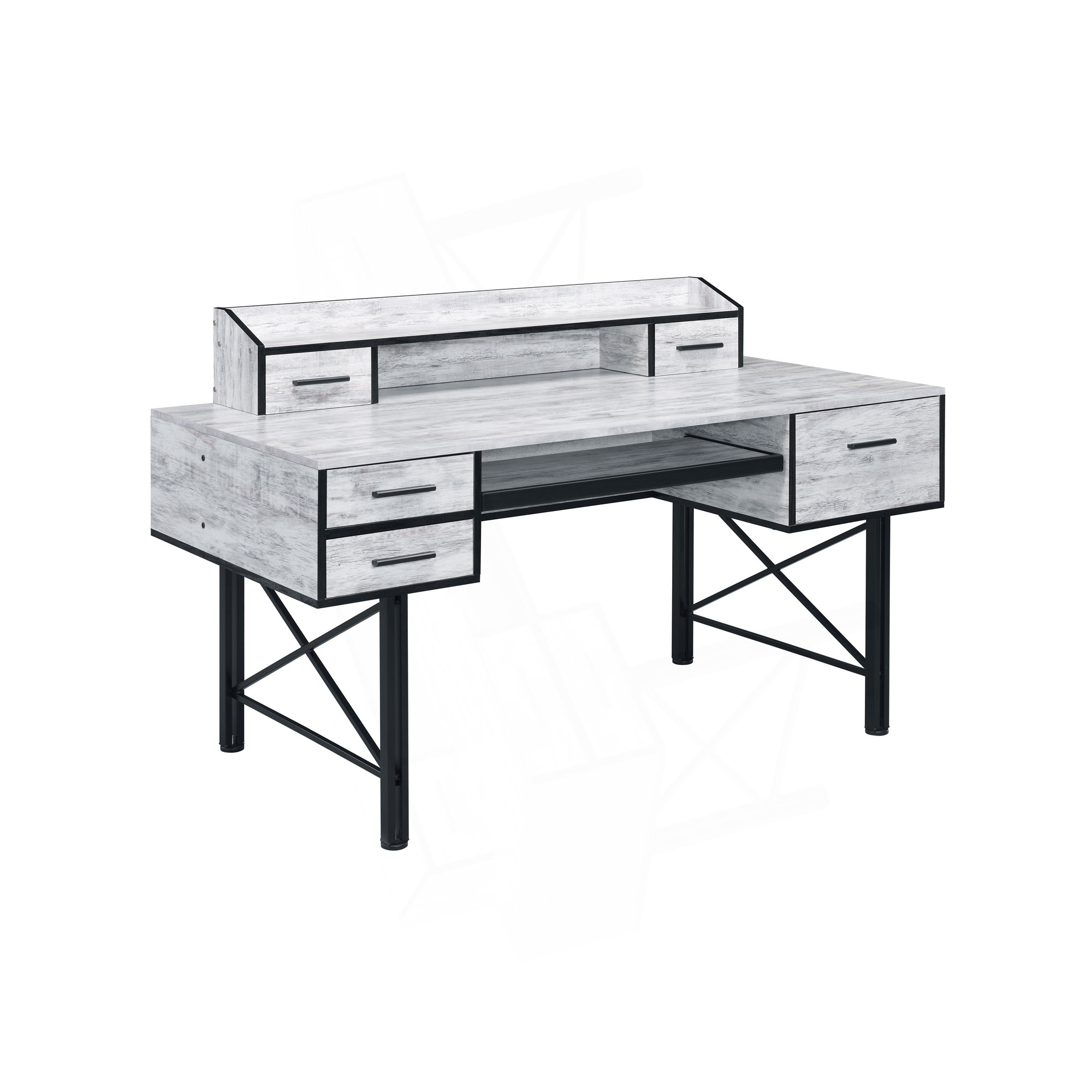 17 Stories Versatile Computer Desk With Multiple Storage Options For ...
