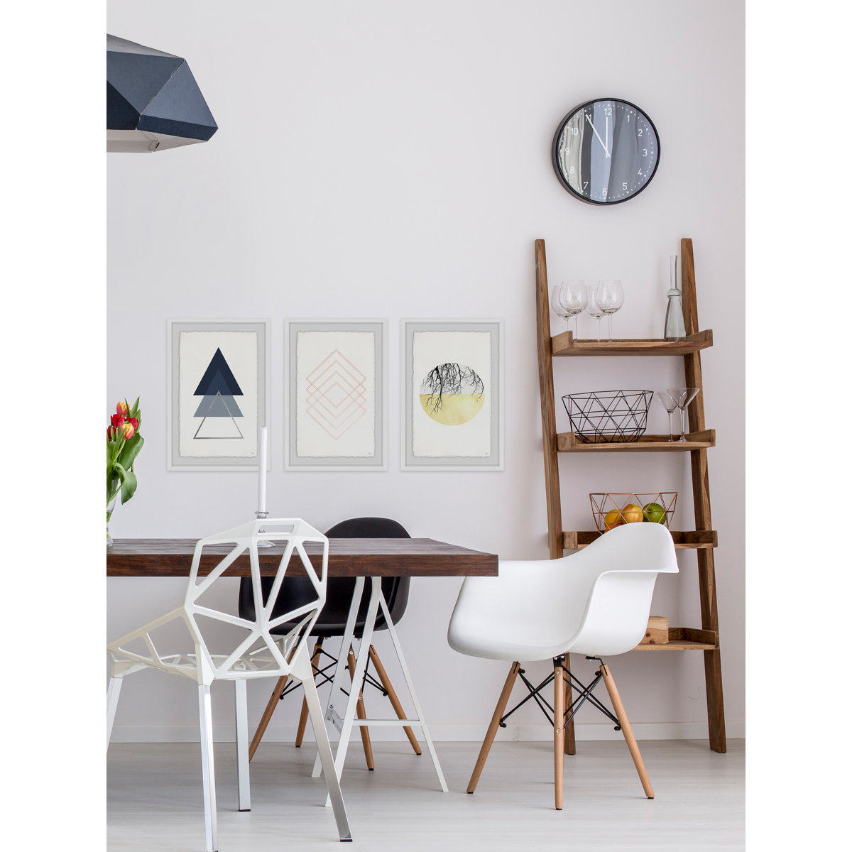 Wrought Studio™ 'Sequence of Shapes Triptych' 3 Piece Framed Graphic ...