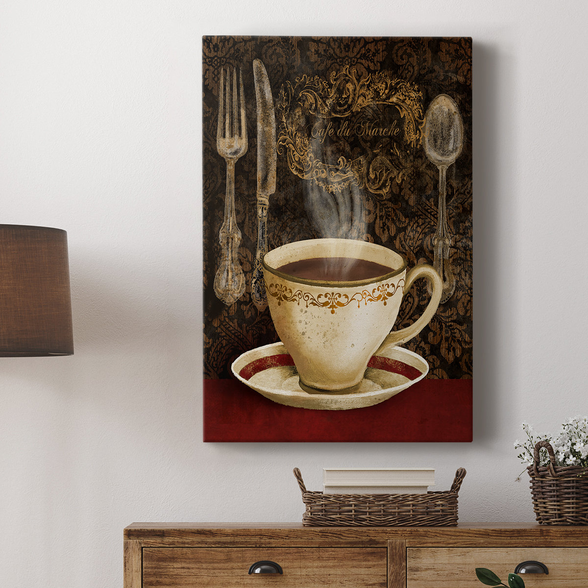 Lark Manor™ Café Du Marche -Gallery Wrapped Cavas | Wayfair
