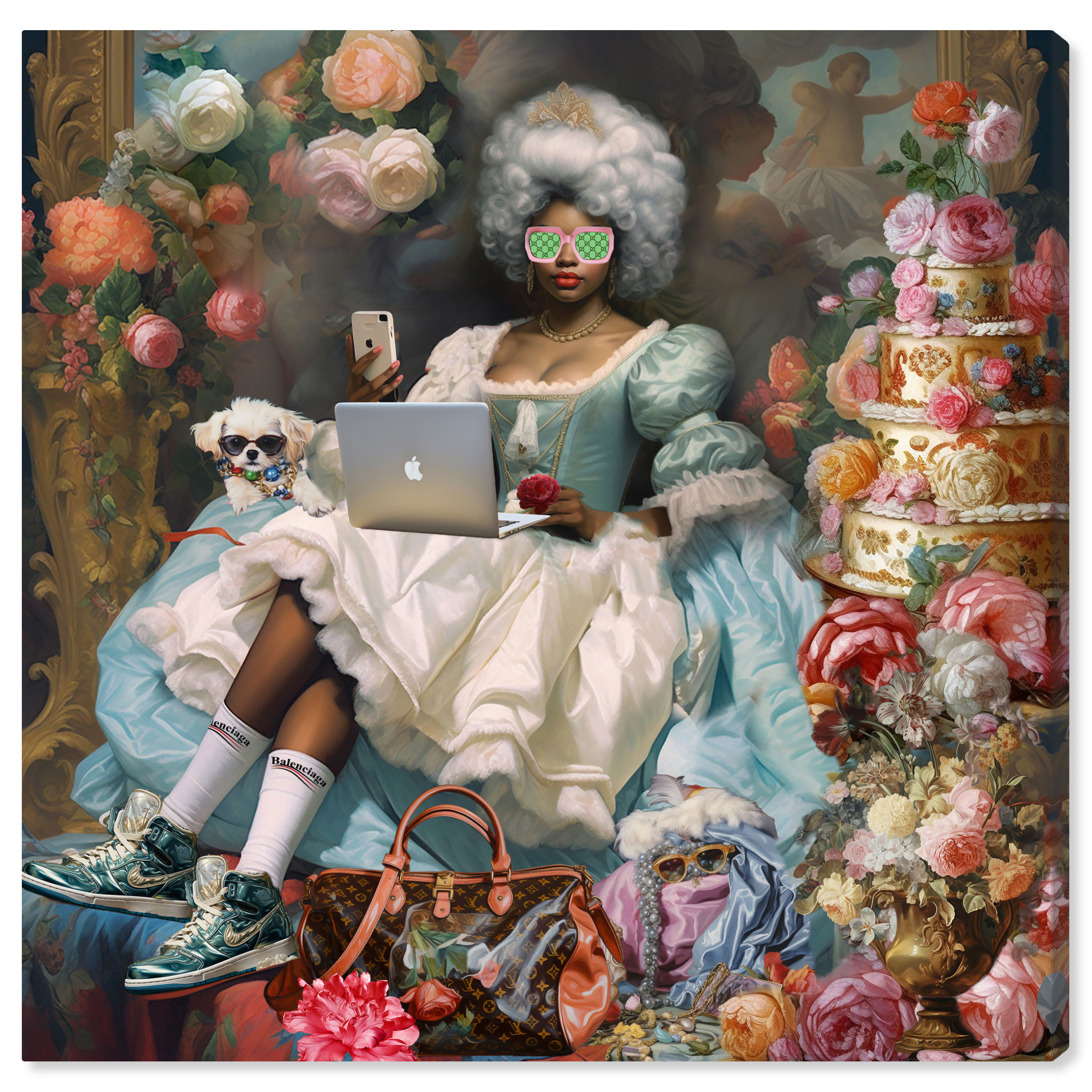 House of Hampton® Laaiba Eating Cake And Cashing Checks On Canvas by ...